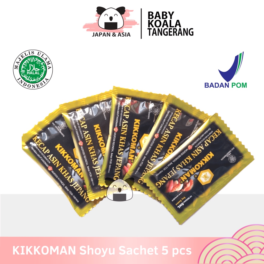 Jual KIKKOMAN Shoyu Sachet 5 pcs | Kecap Asin Jepang Halal 5 ml ...