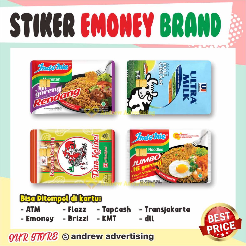 Jual Stiker ATM Brand Indonesia Bisa untuk Emoney, Flazz dan lain-lain ...