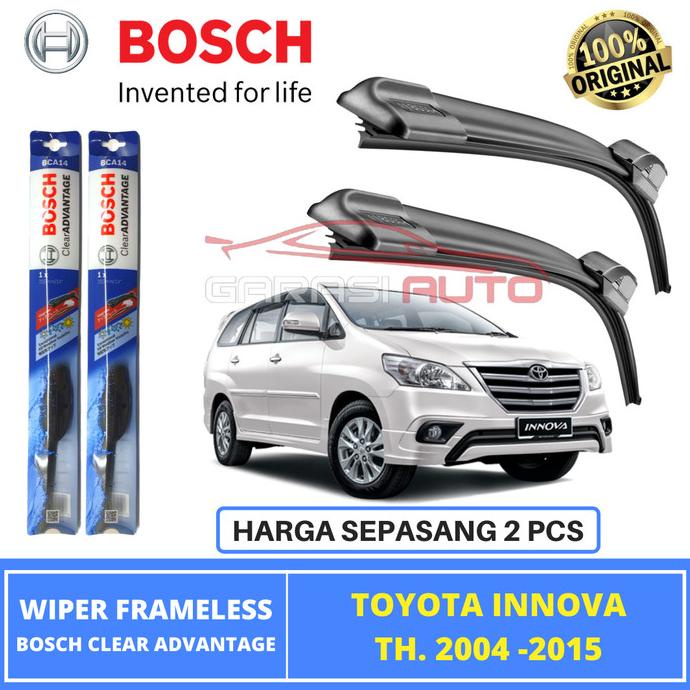 Jual Wiper Bosch Clear Advantage TOYOTA KIJANG INNOVA Depan Karet Frameless | Shopee Indonesia