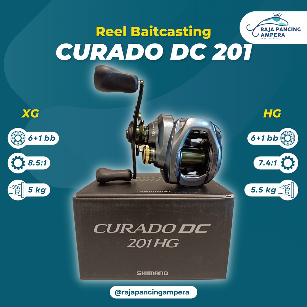 Jual Reel Baitcasting Shimano Curado DC 201 XG & HG 151 HG 2022 | Bisa Shopee Paylater | Kerekan ...