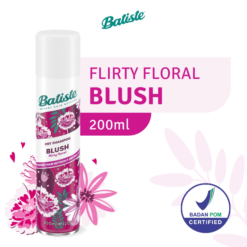 Jual Batiste Floral & Flirty Blush Dry Shampoo 200ml | Shopee Indonesia