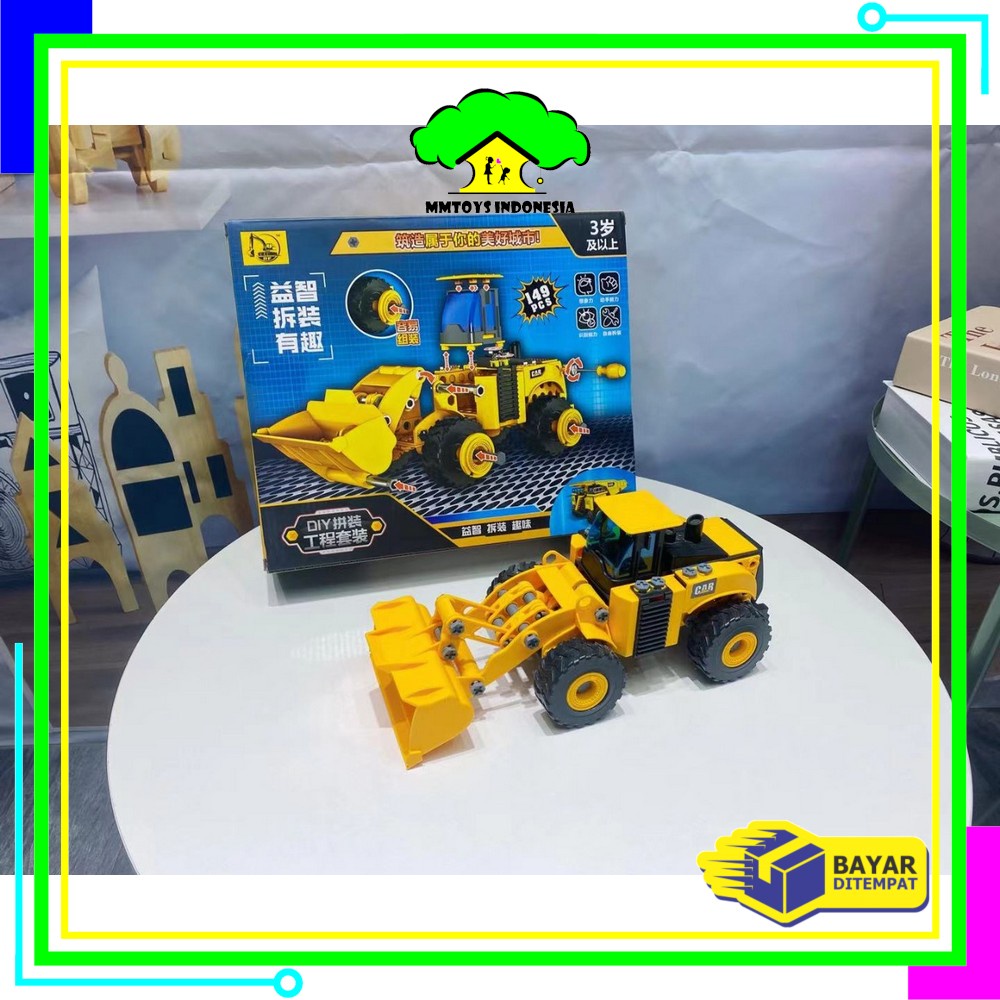 Jual MI-M142 Mainan Anak DIY Beko EXCAVATOR / LOADER / DUMP TRUCK ...