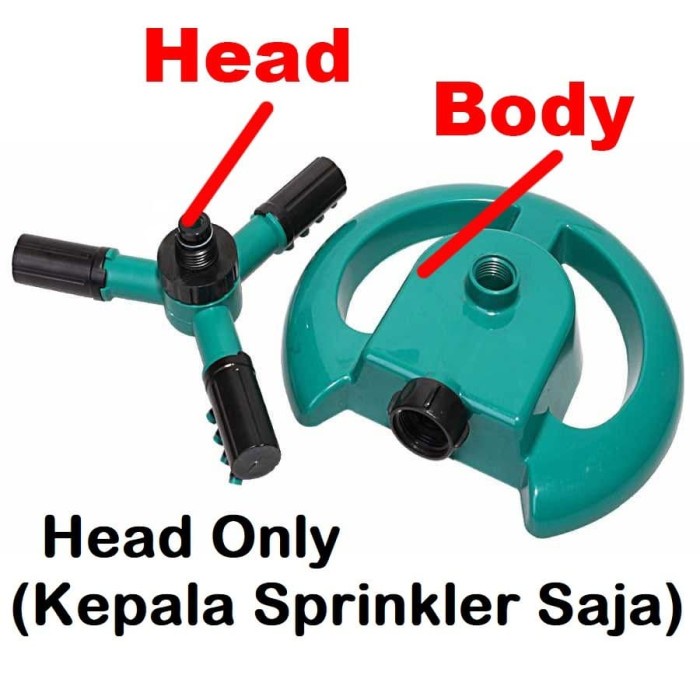 Jual Sprink Kepala Sprinkler Air Taman 360 Derajat Head Only 10321 Head ...