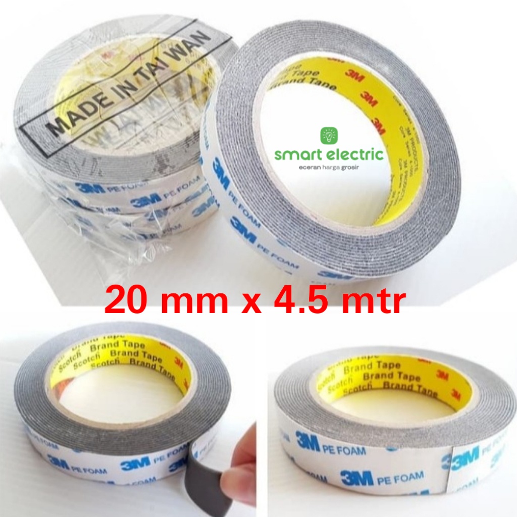 Jual 3M Double Tape PE Foam 20mm x 4.5m Lem Perekat Bolak Balik ...