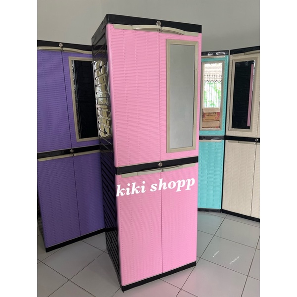 Jual LEMARI PLASTIK KACA MINI ROTAN DIVA MINI SUPER | Shopee Indonesia
