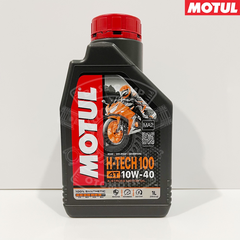 Jual MOTUL H-TECH 100 4T 10W-40 1L/ OLI MOTOR/ OLI MESIN/ 100% ORIGINAL | Shopee Indonesia