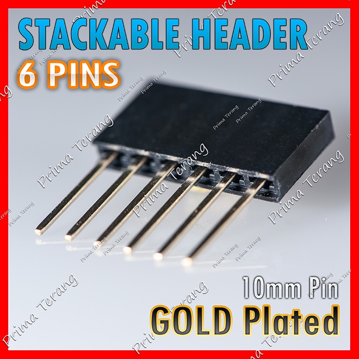 Jual Stackable Header 6 Pin Arduino 6P Single Female 10mm | Shopee Indonesia