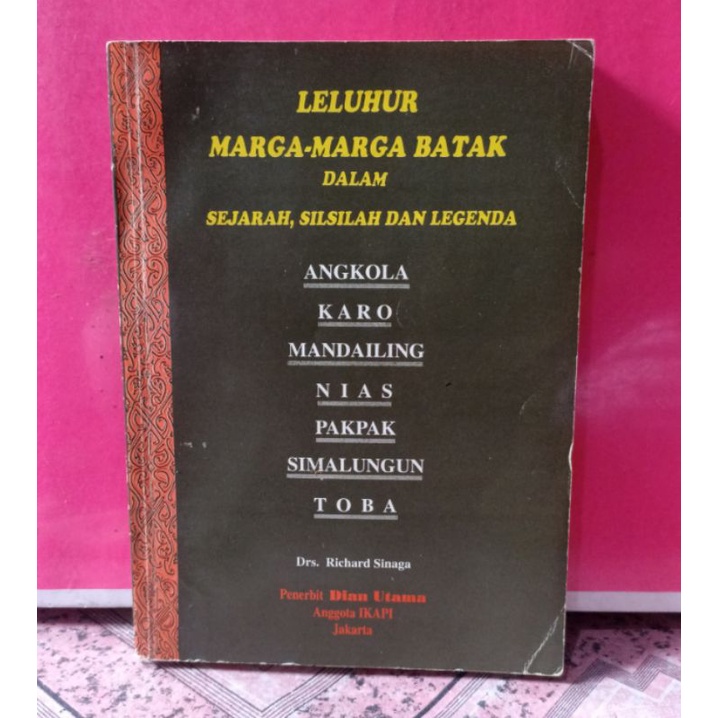 Jual Sejarah Leluhur Marga Marga Batak dalam Sejarah, Silsilah dan ...
