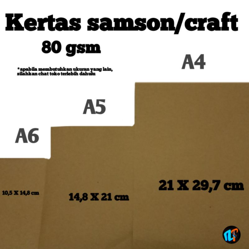 Jual kertas Samson coklat vintage kertas craft 80 gsm | Shopee Indonesia