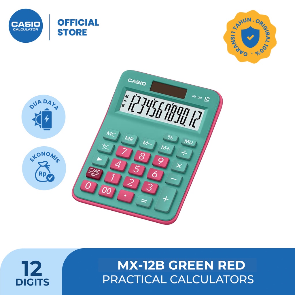 Jual CASIO MX-12B - GNRD - Kalkulator Toko/Dagang - Standard - 12 digit | Shopee Indonesia