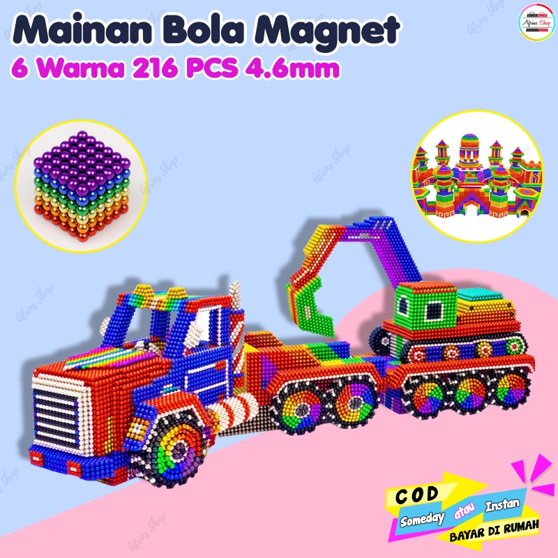 Jual Mainan Bola Magnet Bucky Balls 4.6mm 6 Warna | Shopee Indonesia