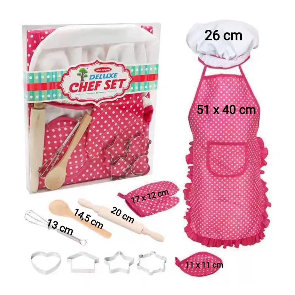 Jual Kostum Profesi Koki Anak Aksesoris Deluxe Chef Set Cosplay Juru ...