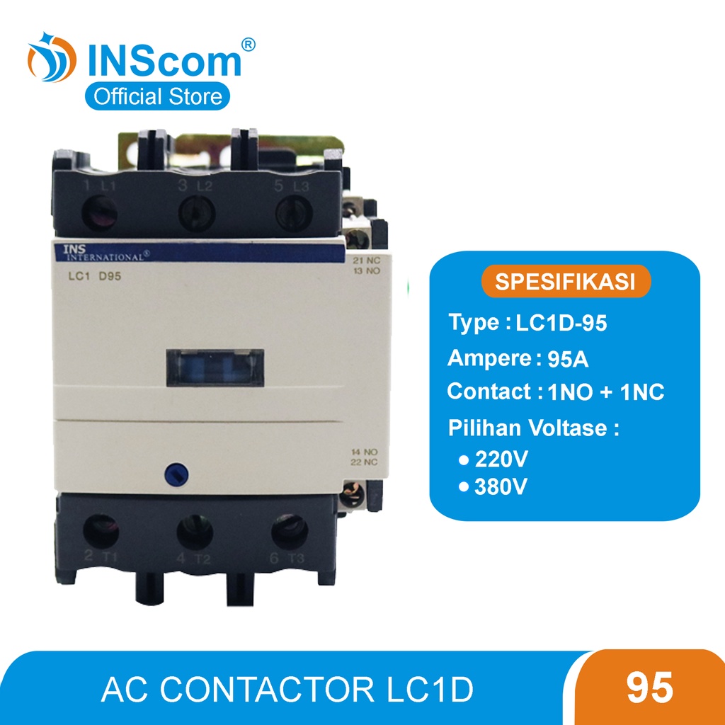 Jual MAGNETIC CONTACTOR LC1D 95 220 380 VOLT / AC KONTAKTOR LC1D95 VAC ...