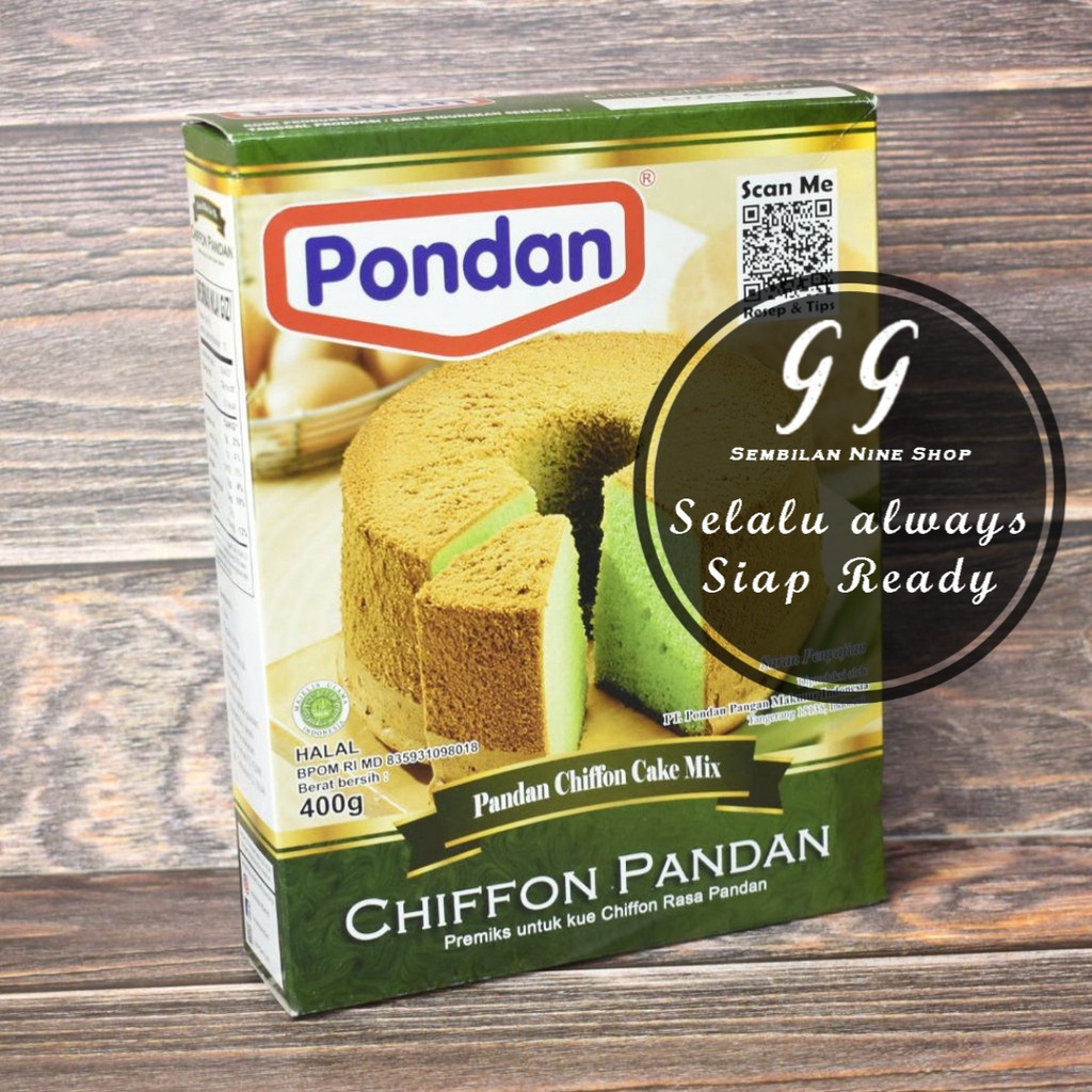 Jual PONDAN CHIFFON PANDAN Premiks 400 Gram Premix Tepung Instant Kue ...