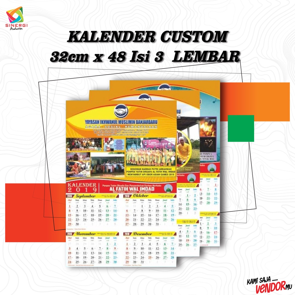 Jual Kalender custom 3 lembar murah | Shopee Indonesia