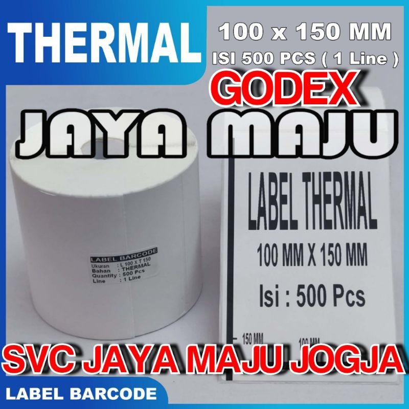 Jual [ GODEX ] 100 X 150 THERMAL IMPORT CHN - 1 LINE - FACE OUT - ISI ...