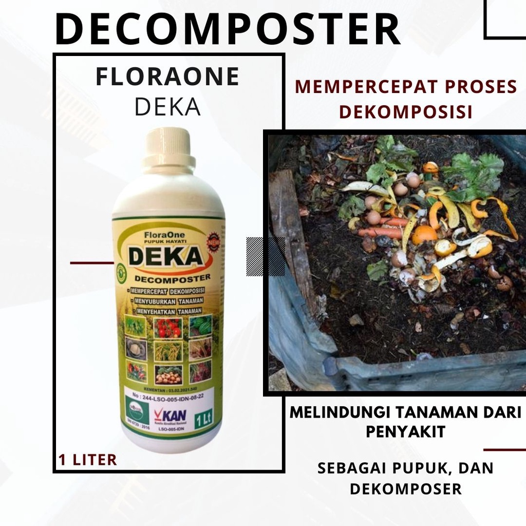 Jual FLORAONE Decomposer Dekomposer 1 LITER, Bakteri Pengurai Limbah ...
