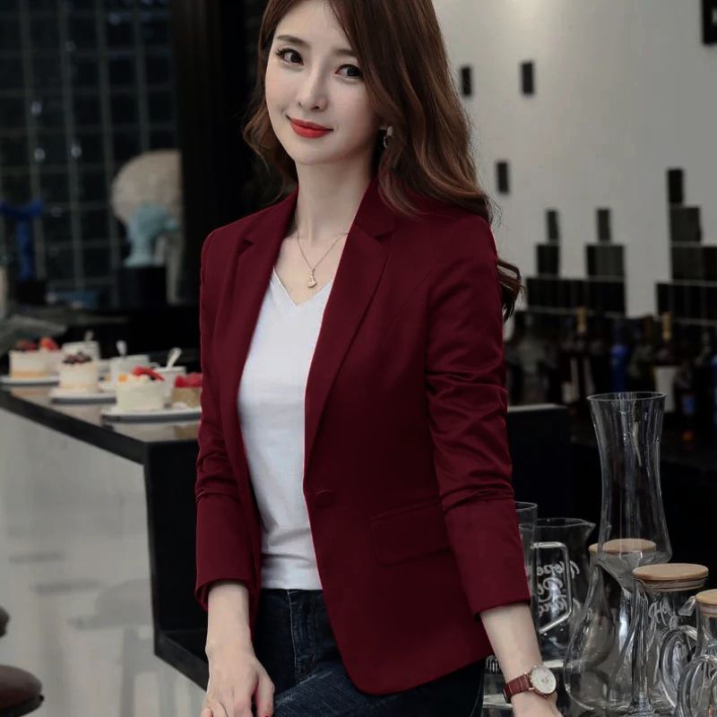 Jual blazer cewek kantor _ blazer wanita formal _ jas wanita merah ...