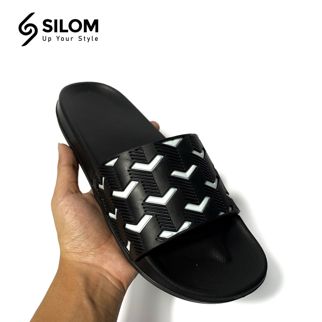 Jual Silom Sandal Slide Pria Slip On Motif Polos Anti Air Sendal Slop ...