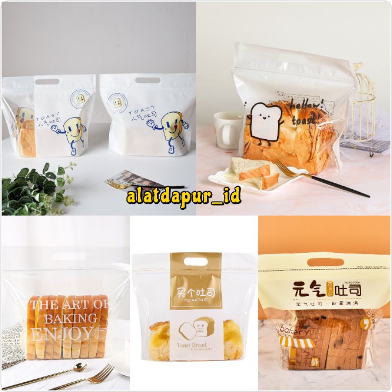 Jual 10pcs plastik roti tawar premium tebal ziplock zipper kantong ...