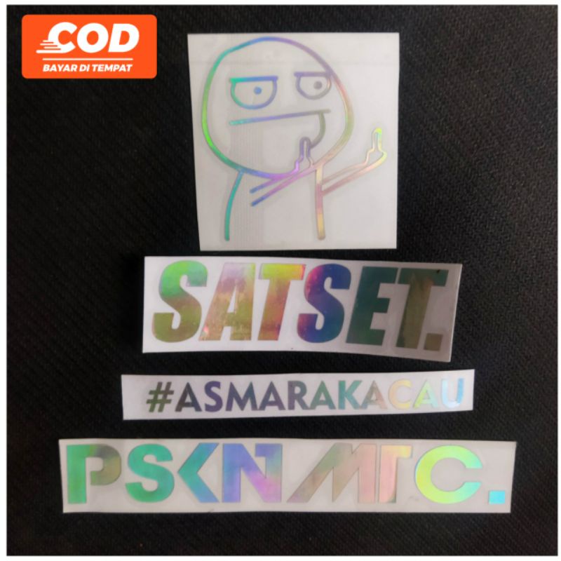Jual Stiker cutingan Pskmtc asmara kacau satset fakyu | Shopee Indonesia