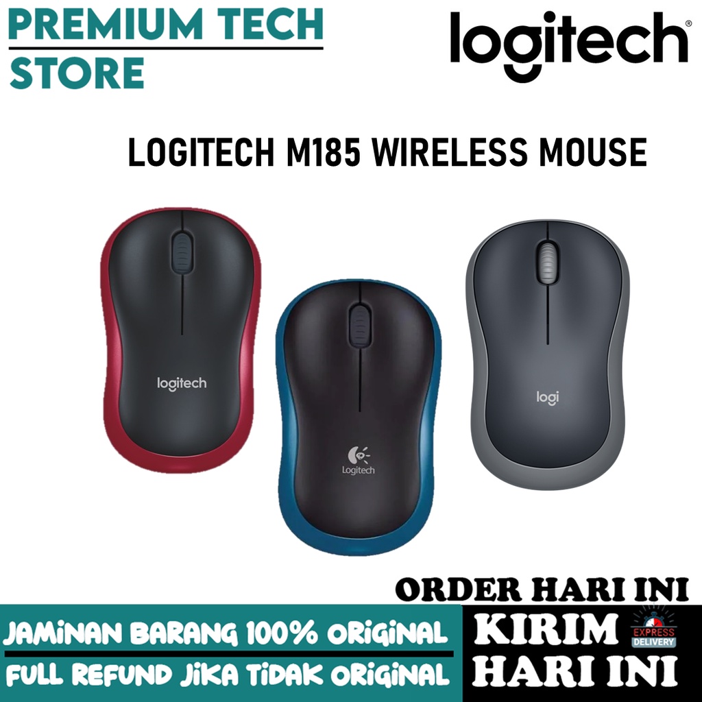 Jual LOGITECH M185 WIRELESS MOUSE | Shopee Indonesia