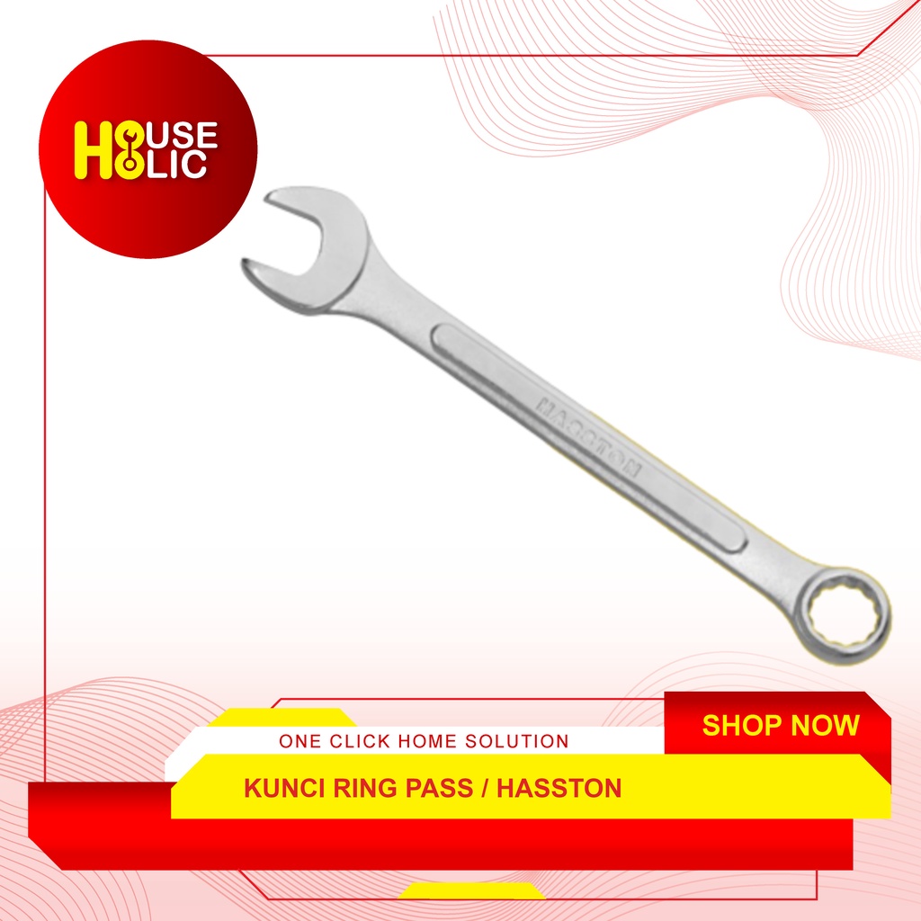 Jual HASSTON Kunci Ring Pass 19 MM Model Tulang / Kunci Ring Pas 19mm ...