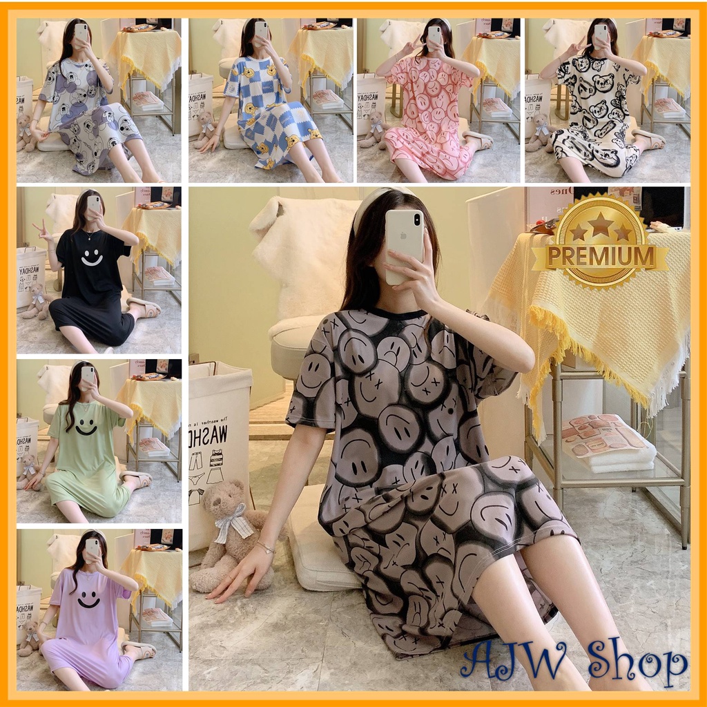 Jual AJW Shop Daster Lengan Pendek Wanita Kekinian | Daster Import ...