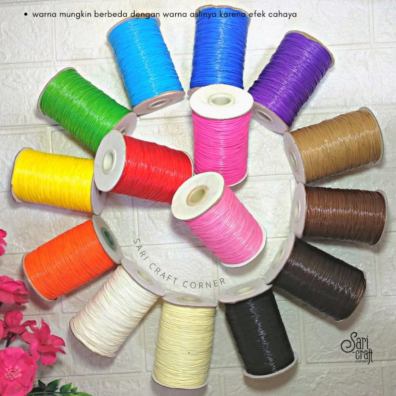 Jual ROL - Tali Korea 1mm - Korean Waxed Cotton Cord - Tali Gelang Pria ...