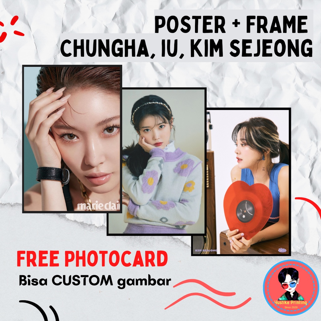 Jual Poster IU Lee Ji Eun / Poster Chungha / Poster Jeon Somi / Poster ...