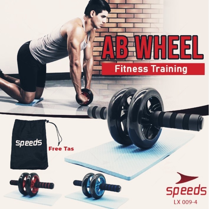 Jual AB Whell AB Roller Double Wheel Alat Sit Up Alat Gym Fitness ...