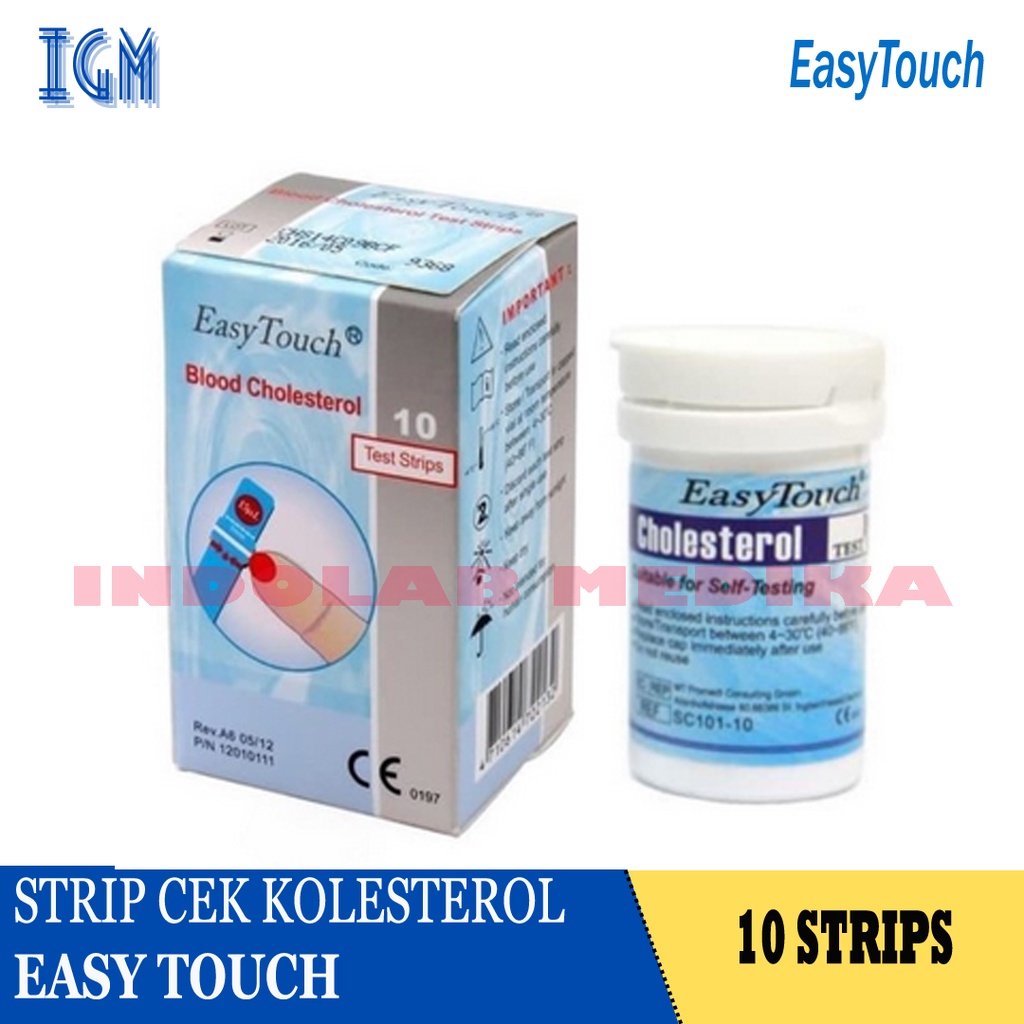Jual Strip Cholesterol Easy Touch / Stik Kolesterol Easy Touch / Alat ...