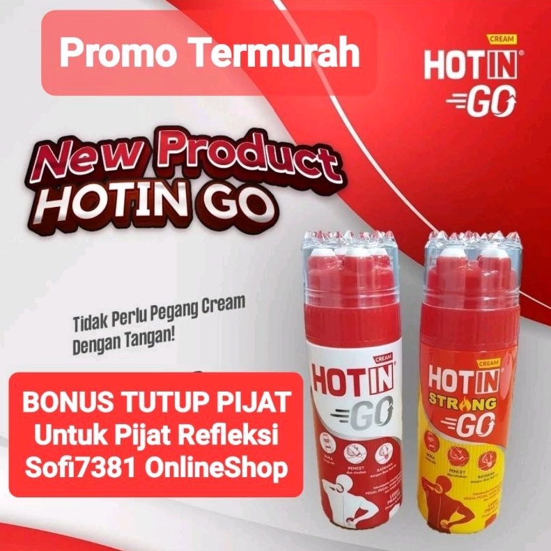 Jual HOT IN GO 100 gr Krim pijat Roll On dengan Tutup Pijat Refleksi ...