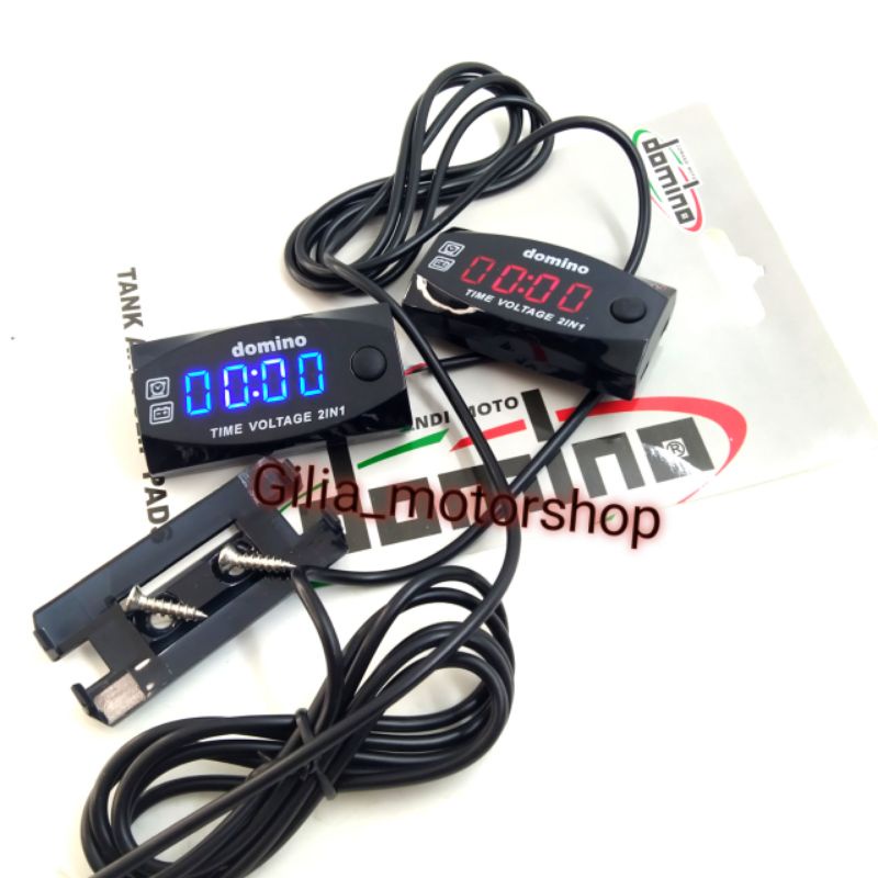 Jual Voltmeter Volt Meter Aki Digital Domino 2 in 1 Waterproof 12 volt ...