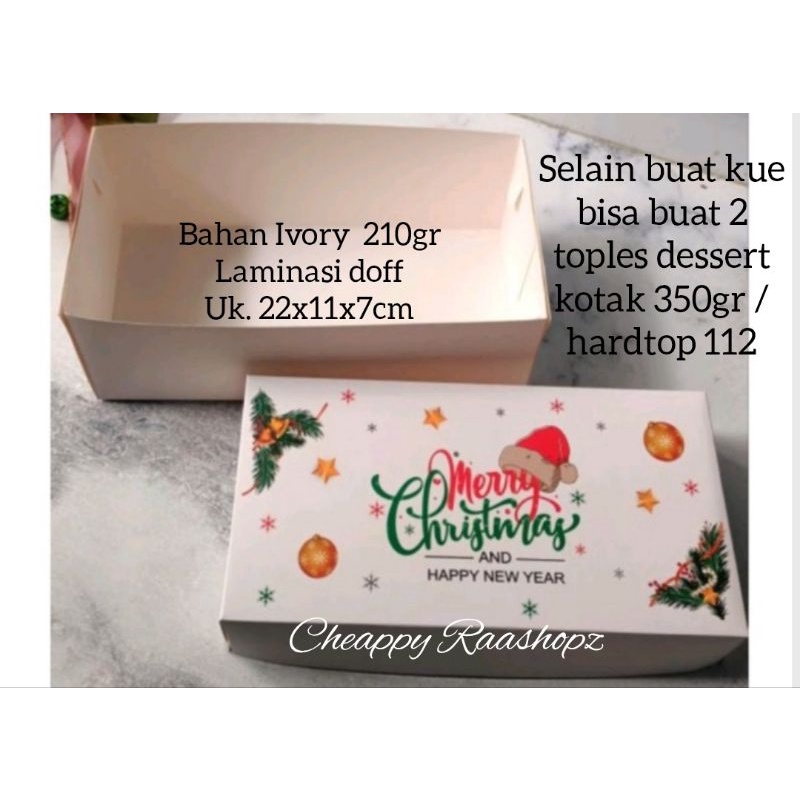 Jual Christmas Box Natal 22x12 x7cm Box Natal 2 toples 350gr kotak Box ...