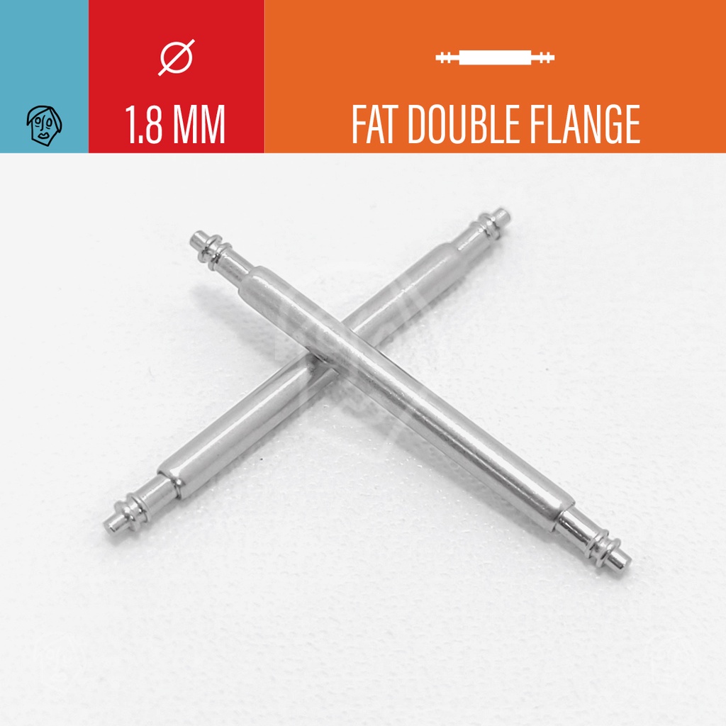 Jual FAT SPRING BARS DIAMETER 1.8MM DOUBLE FLANGE STAINLESS STEEL - PIN ...