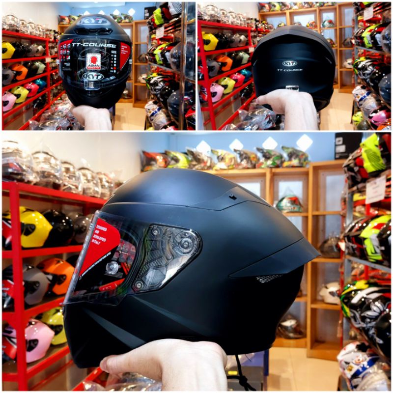 Jual HELM KYT TT COURSE BLACK DOFF | Shopee Indonesia