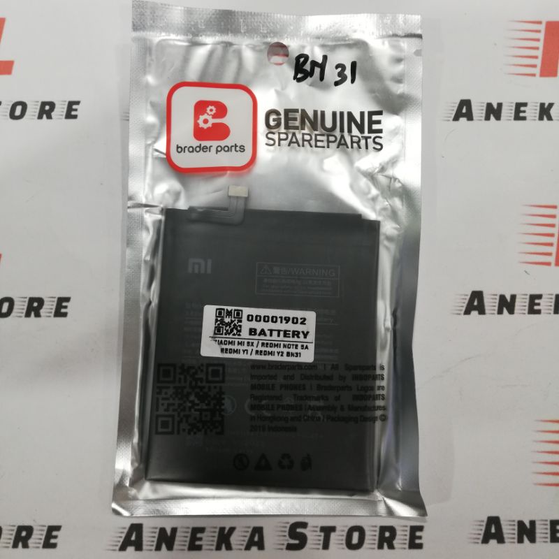 Jual BATERAI XIAOMI BN31 / REDMI NOTE 5A / MI5X / REDMI Y1 LITE / REDMI S2 / REDMI Y2 / MI A1 ...
