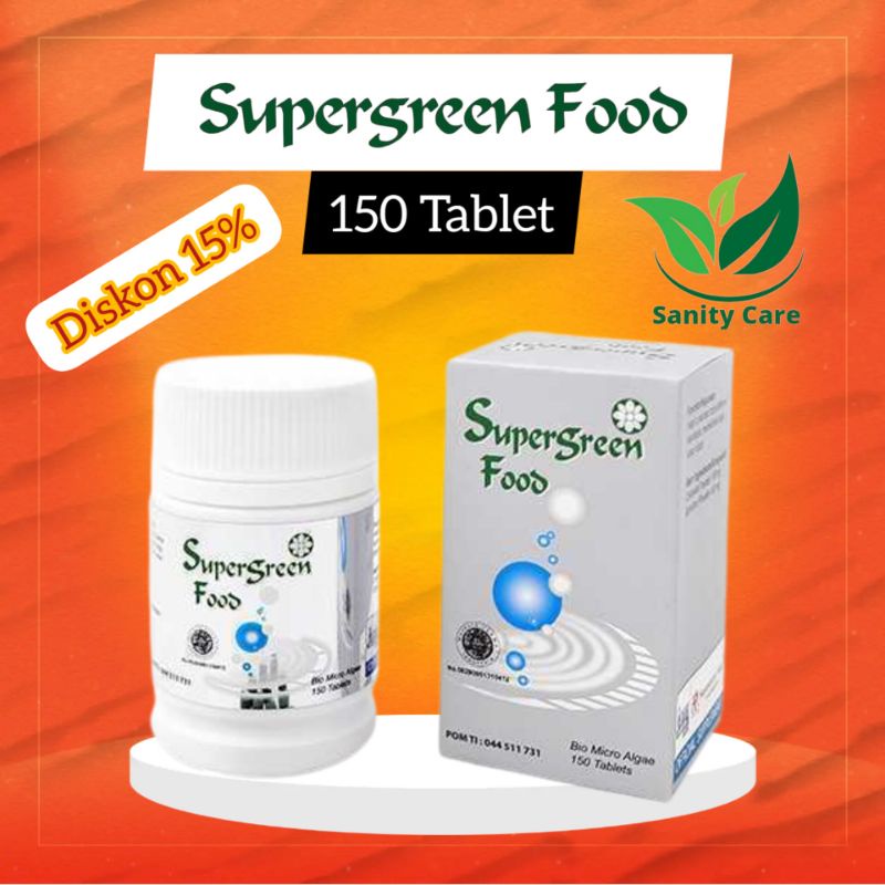 Jual Super Green Food SGF 150 Tablet Suplemen Padat Gizi Membantu Menguatkan Sistem Imun Tubuh ...