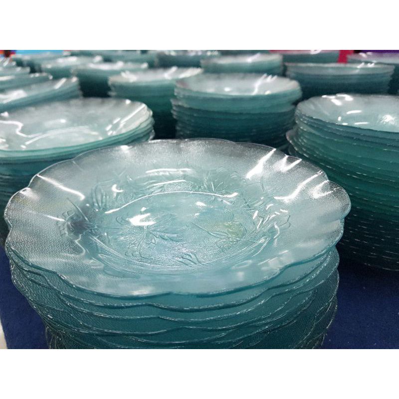 Jual 1 Lusin Piring Kaca Piring Makan Kaca Beling Piring BBC 8 | Shopee ...