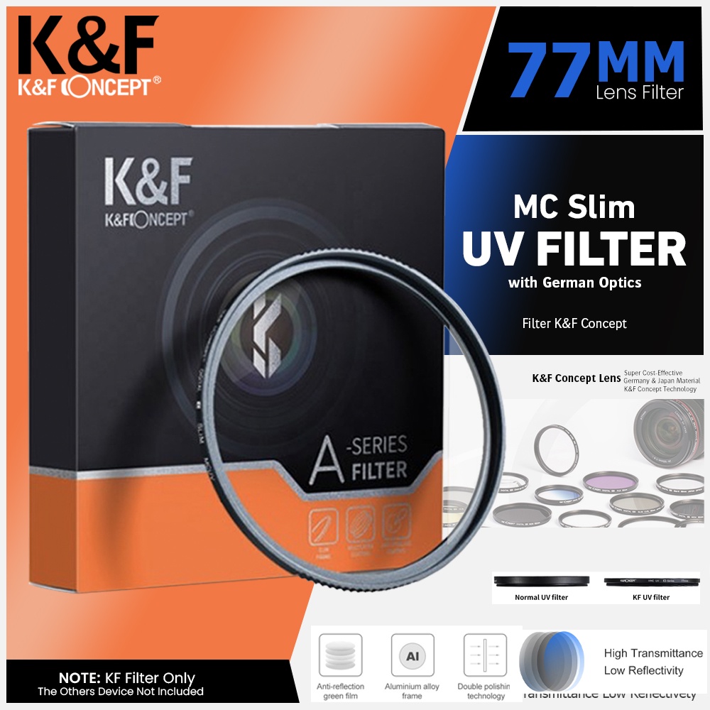 Jual KNF Concept 77mm Filter Slim UV Filter Multi Coating with German ...