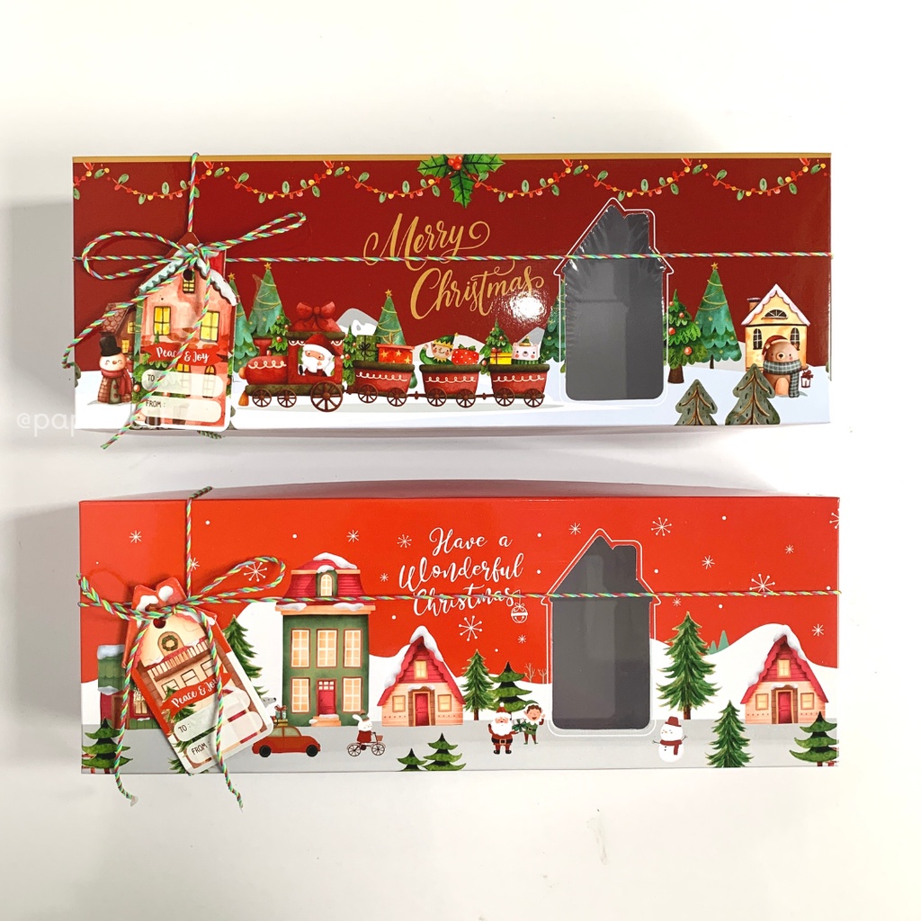Jual Box Dus Kotak Packaging Kue Cookies - Natal 31 x 11 x 6 cm ...