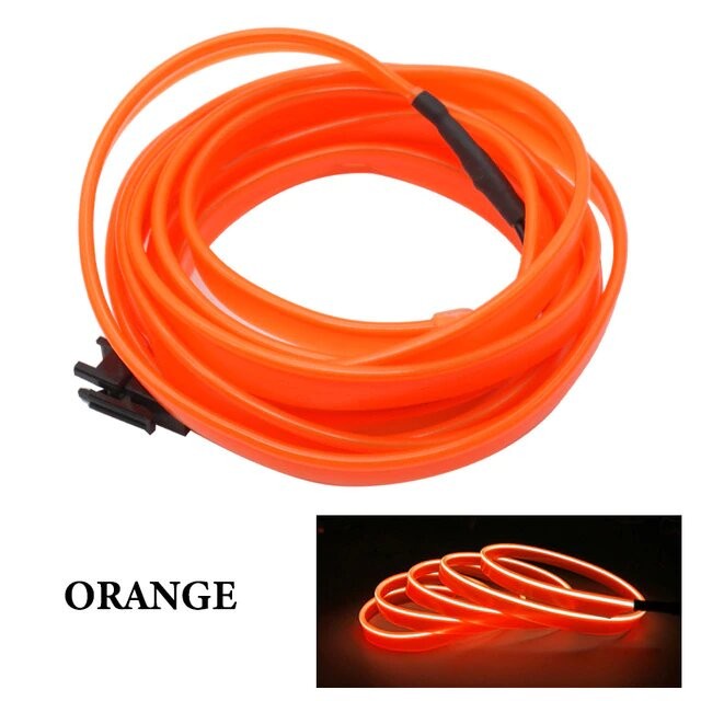 Jual Lampu LED Strip Neon Glow Light EL Wire Flexible CCFL Harga Per ...