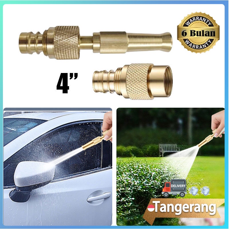 Jual Semprotan Air Lurus / Kuningan Hose Nozzle Kepala Cuci Mobil 1/2 ...