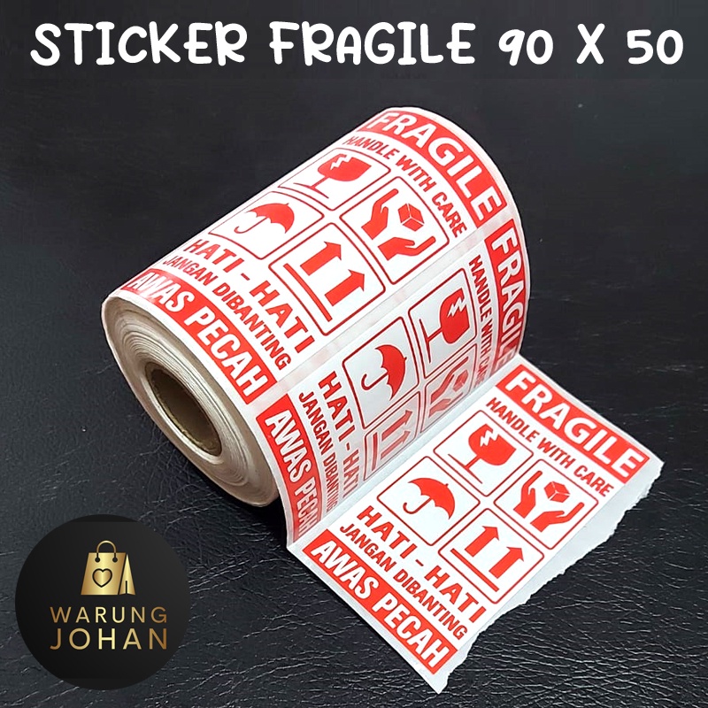 Jual STICKER FRAGILE PER LEMBAR UNTUK DI TEMPEL DI PAKET KIRIMAN ...