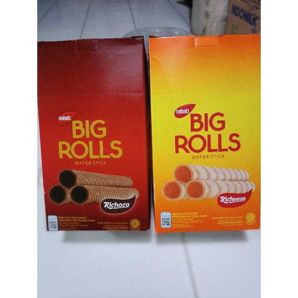 Jual wafer stick BIG ROLLS keju 1 box isi 20 bik rolis coklat roll rols ...