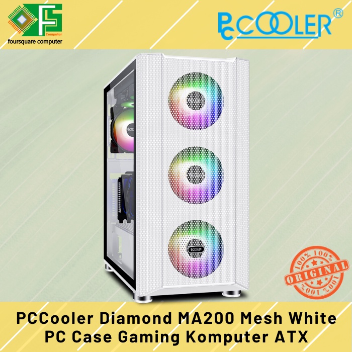 Jual PC Casing Gaming PCCOOLER Diamond MA200 White | Casing Komputer ...