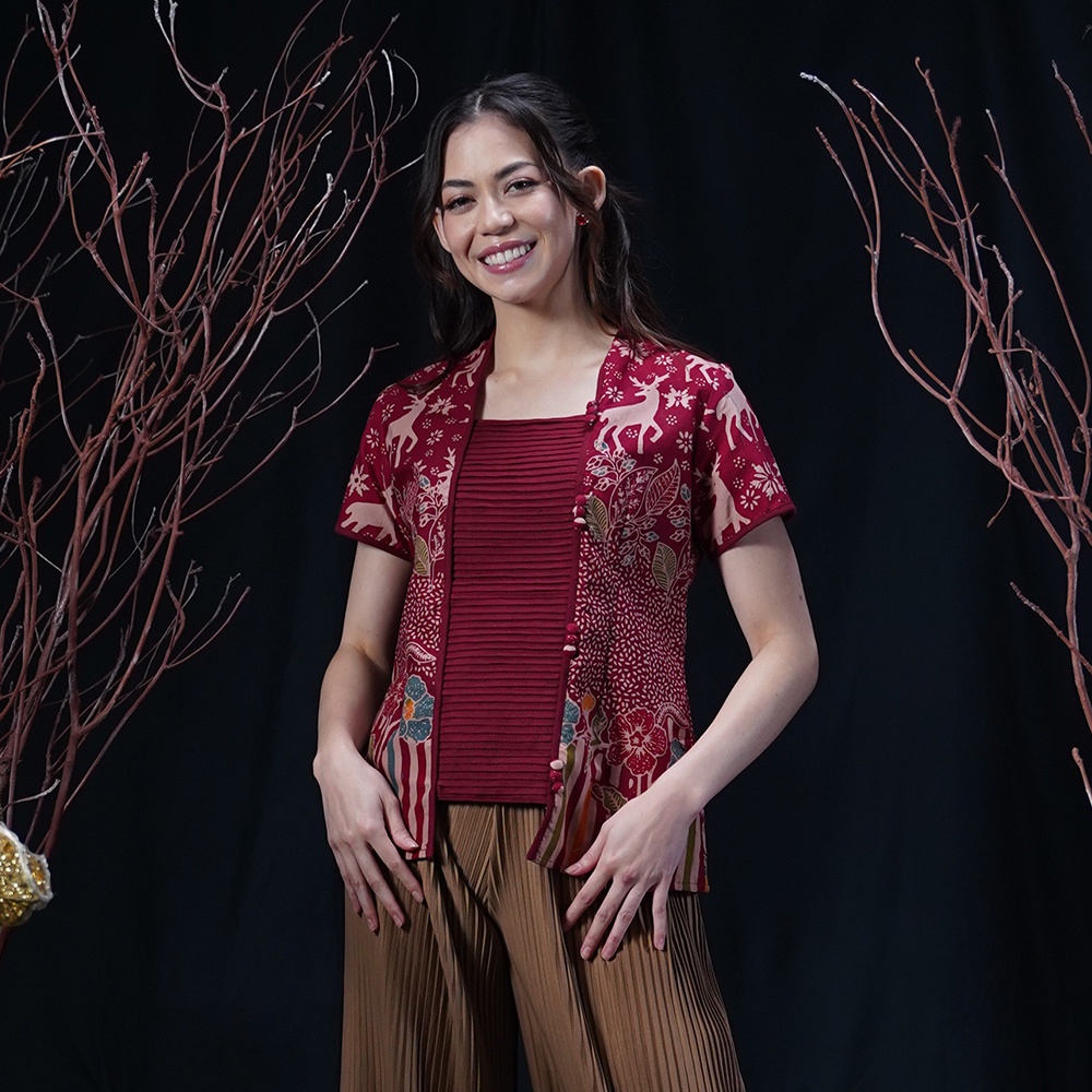 Jual NONA RARA - Kebaya Lipit Carol T1887, Baju Batik Kasual Modern ...