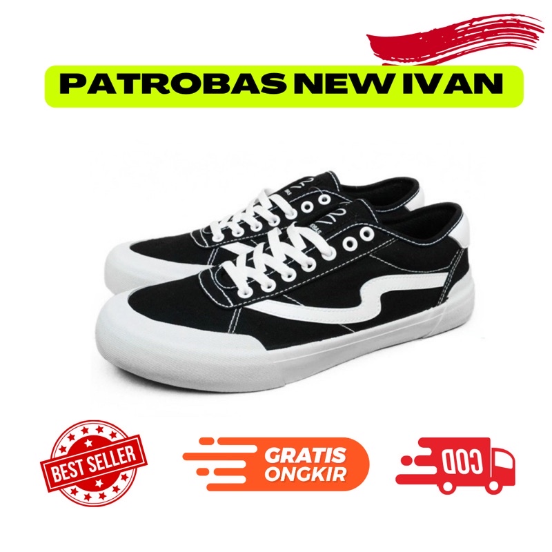 Jual Patrobas New Ivan Black White low High Original | Shopee Indonesia