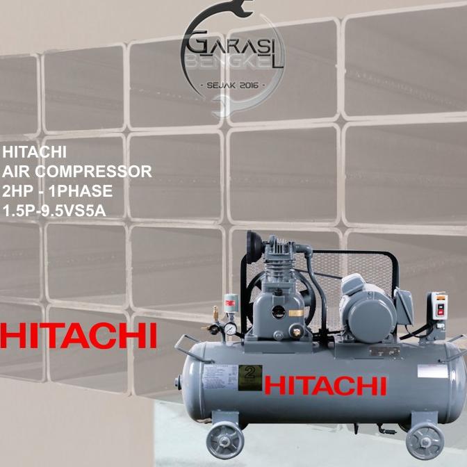 Jual Sale Kompresor Angin Hitachi Air Compressor 2Hp 1 Phase 1.5P-9 ...
